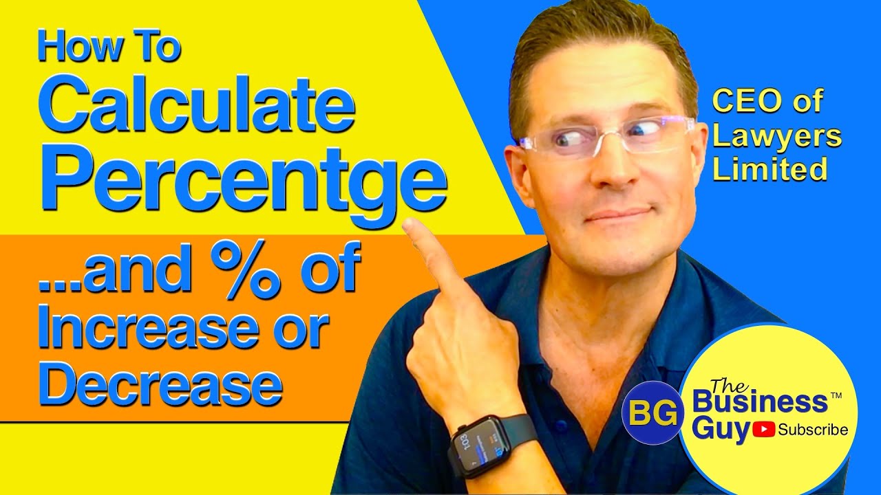 How To Calculate Percentages And Percent Of Increase And Decrease Youtube