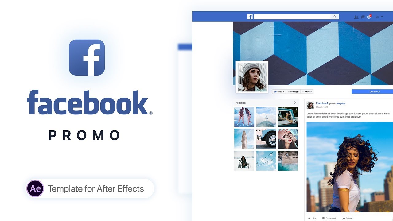 Facebook Profile Promo After Effects Template Youtube