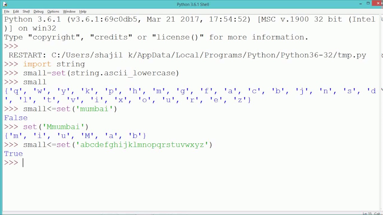 Python Program Pangram Or Not Youtube