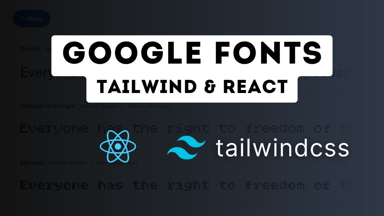 How To Use Google Fonts In Tailwind Css V4 React Vite App Youtube
