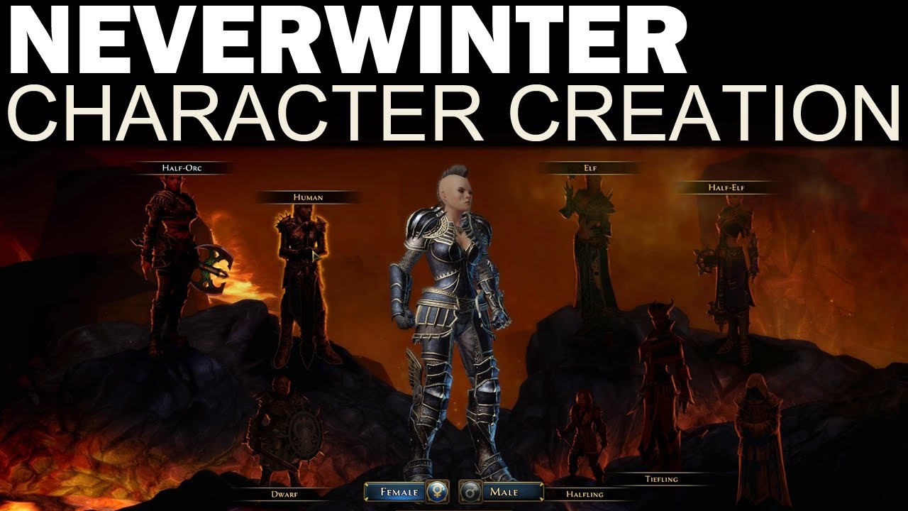 Neverwinter Full Character Creation All Races Classes Options