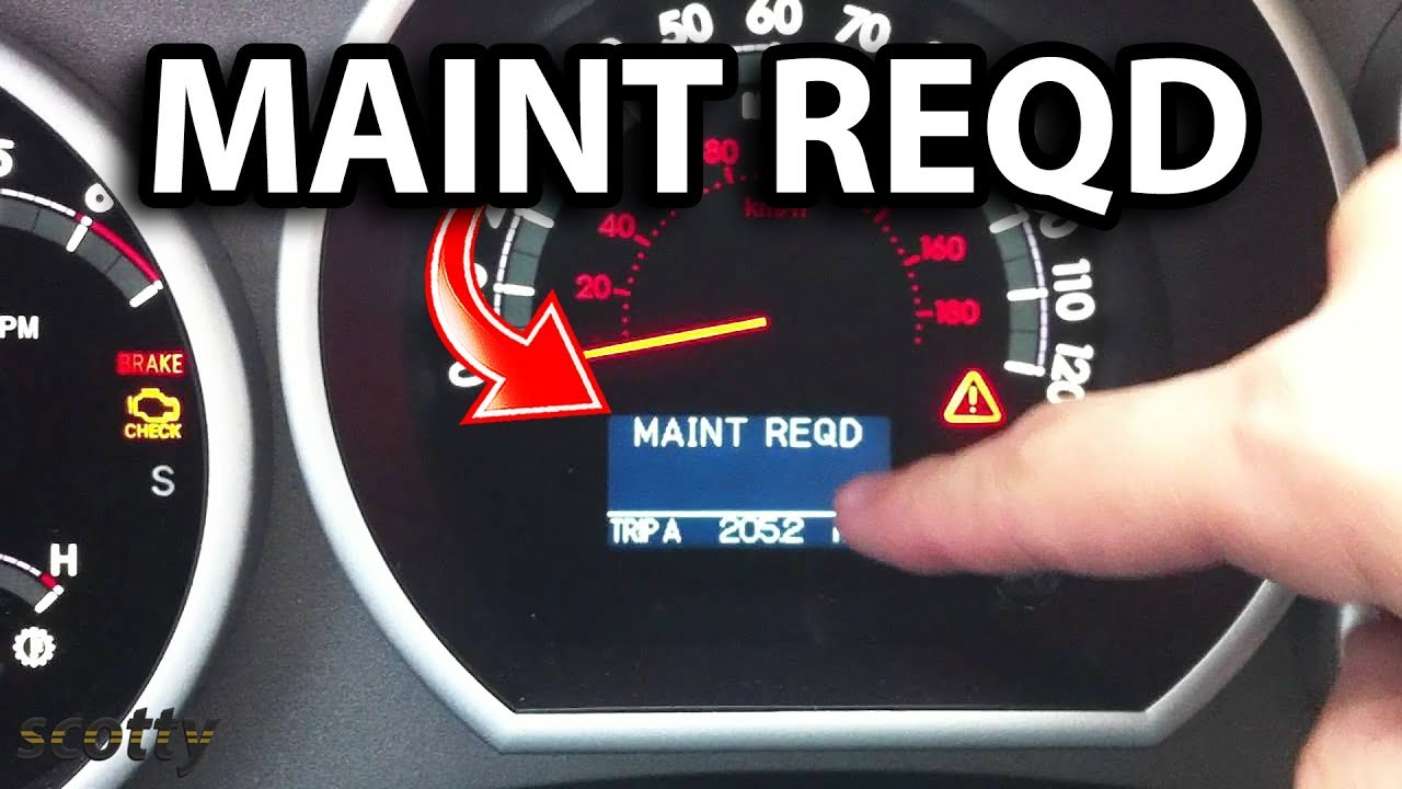 Maintenance Required Light On In Your Car What It Means And How To