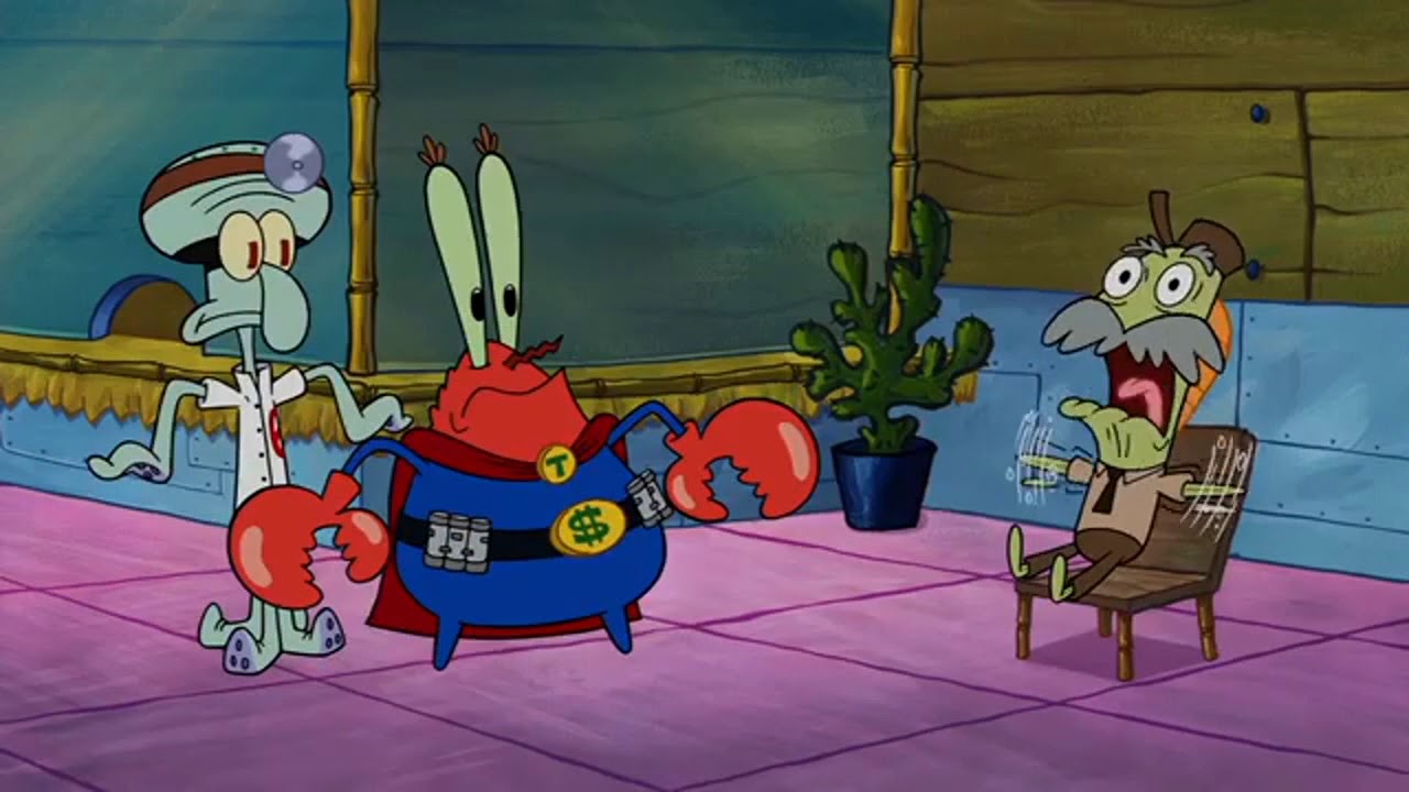 Mr Krabs Pretends To Rob A Bank Spongebob Clip Youtube