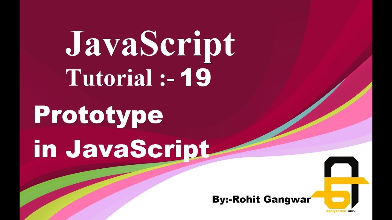 Javascript Tutorial 19 Prototype In Javascript Youtube
