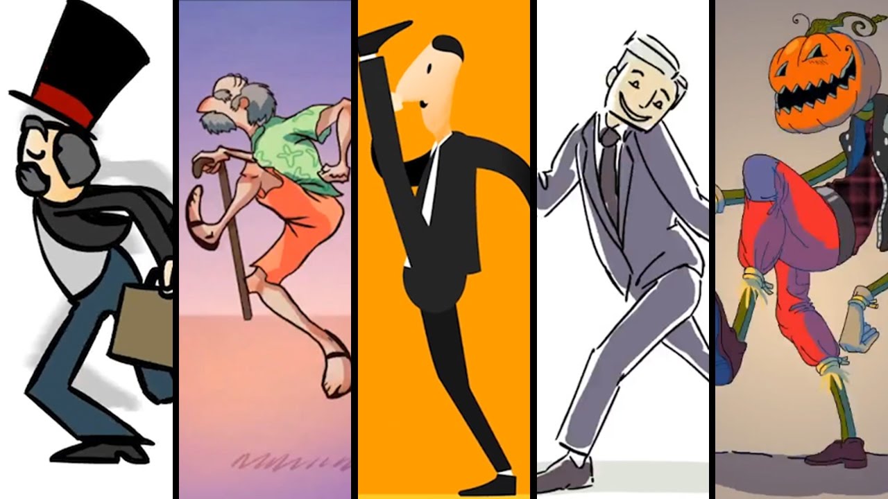 Funny Walking Cartoon