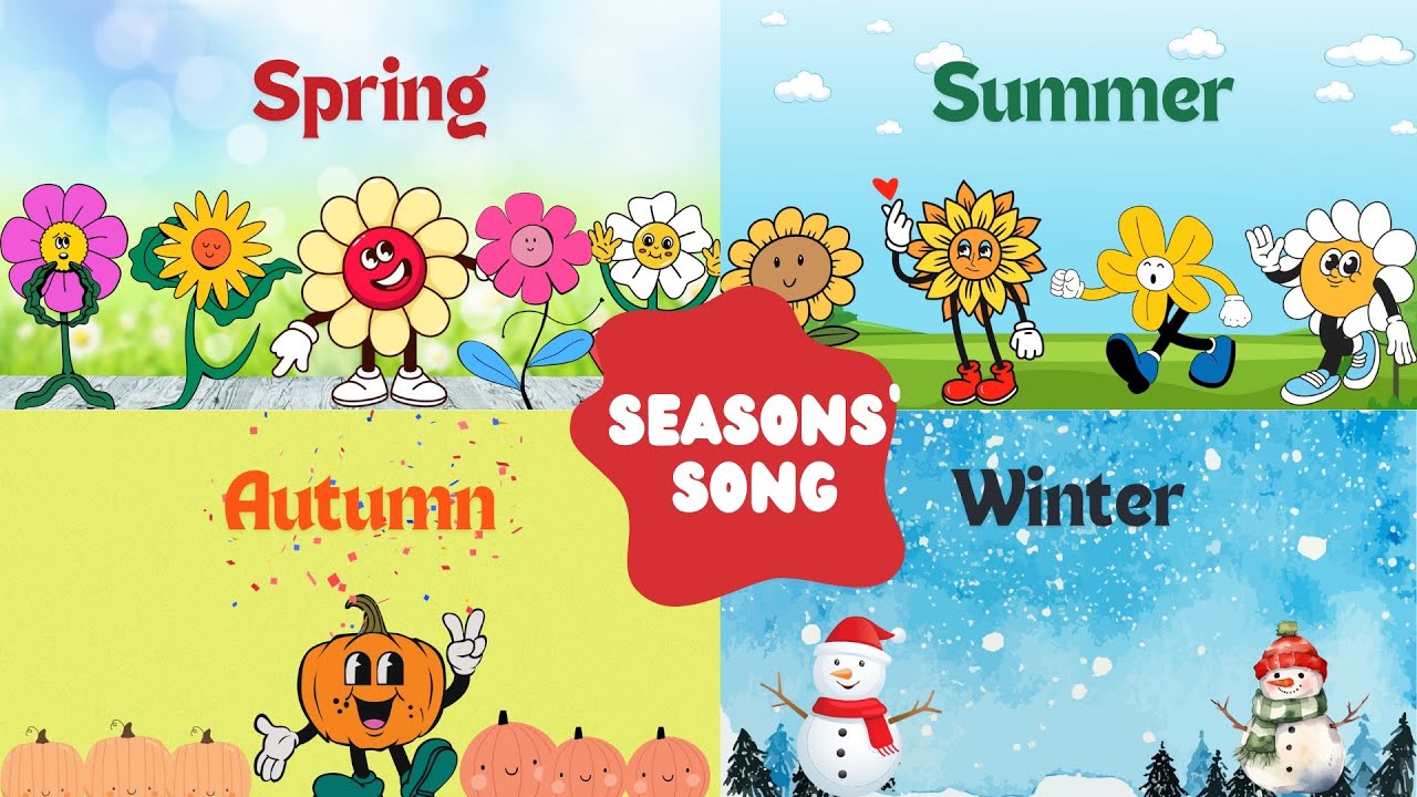 Seasons Song Learn Seasons For Kids Four Seasons Song Kids Songs