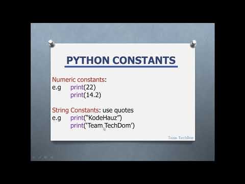Python Constants 101 Youtube
