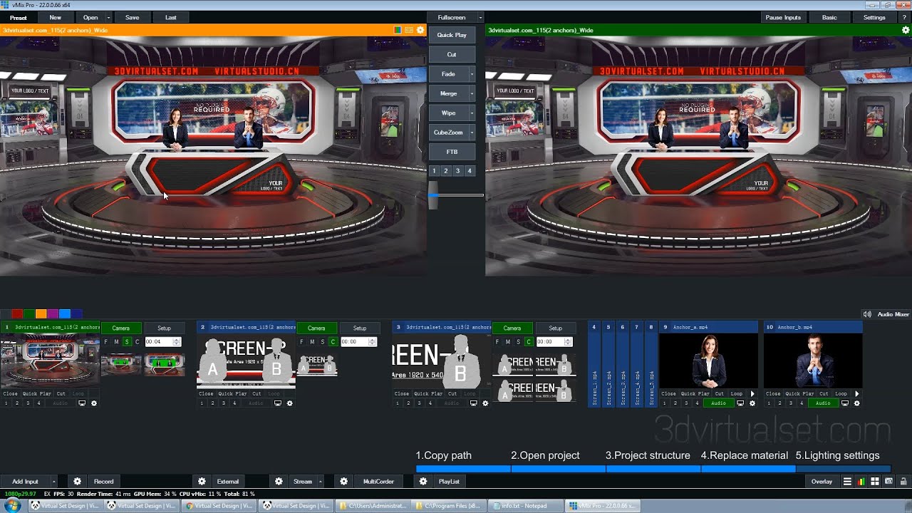 Video Tutorial Using Virtual Sets 115 In Vmix Youtube