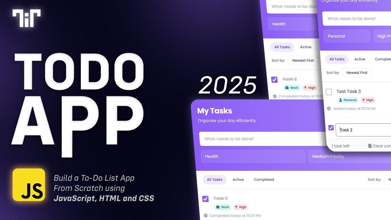 How To Build Modern To Do App With Html Css Javascript Beginner