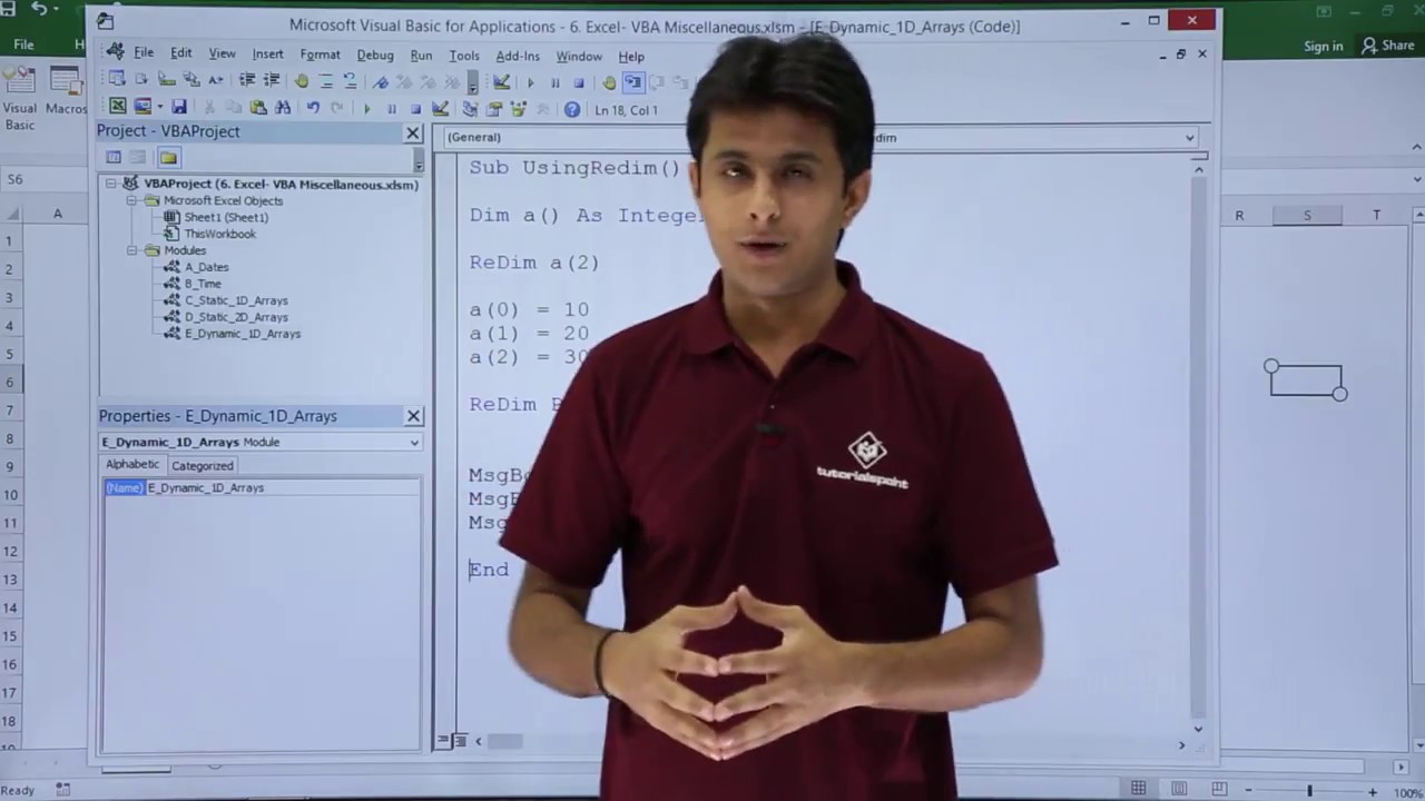 Excel Vba Dynamic Array Youtube
