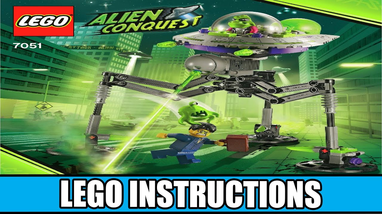 Lego Instructions Space Alien Conquest 7051 Tripod Invader