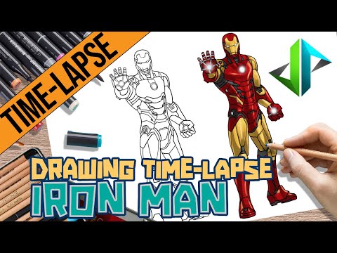 How To Draw Iron Man Time Lapse