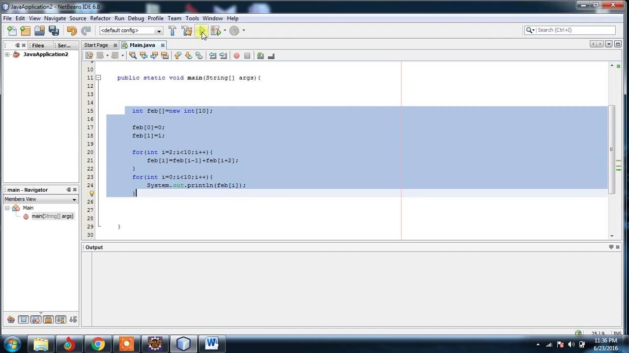 Java Program To Print The Fibonacci Series Youtube