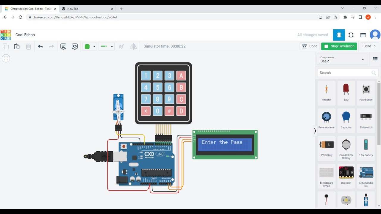 Creating A Password Door Lock With Arduino Diy Project Tinkercad Nbkomputer