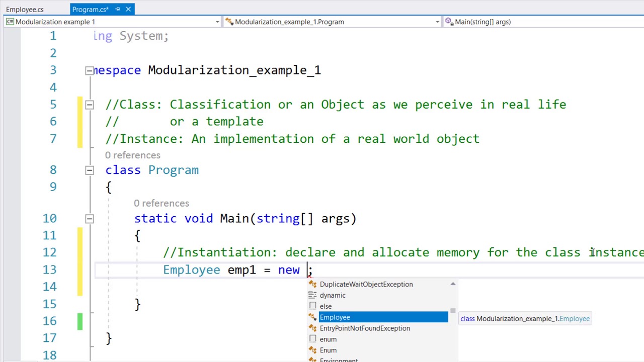 Creating Objects In C Programming Youtube