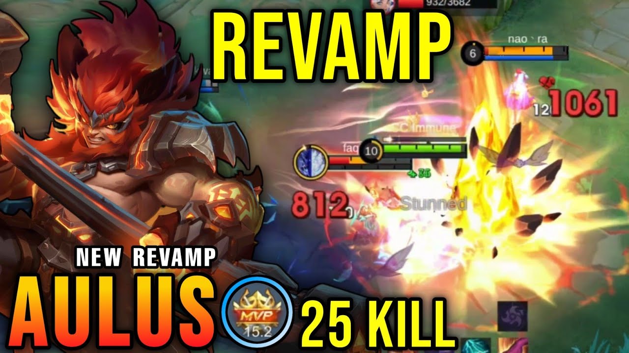 25 Kills Aulus Revamp 100 Overpowered New Revamp Tryout Mlbb