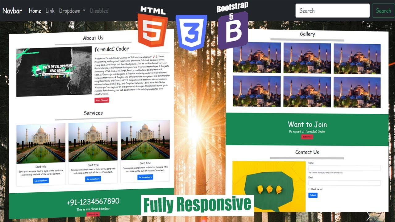 Full Responsive Website Using Html Css Bootstrap 5 Beginner To