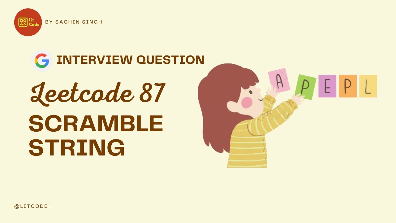 Scramble String Leetcode 87 Python Youtube