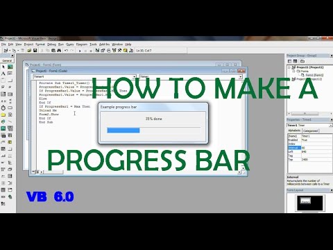 How To Make A Progress Bar In Visual Basic 6 0 Youtube