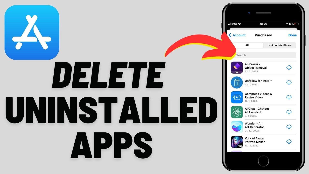 How To Remove Uninstalled Apps From App Store Youtube