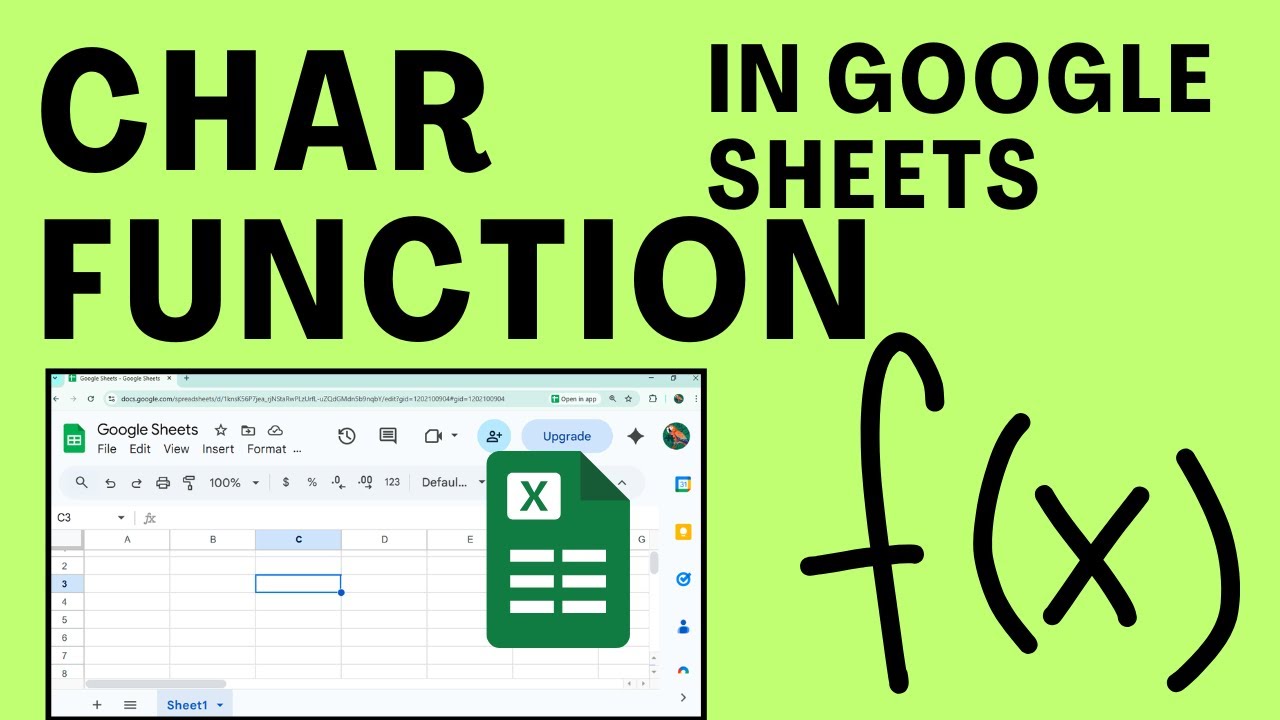 How To Use Char Function In Google Sheets Youtube