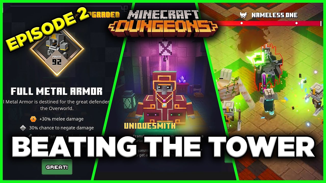 The Challenge Tower Episode 2 Cloudy Climb Minecraft Dungeons Youtube