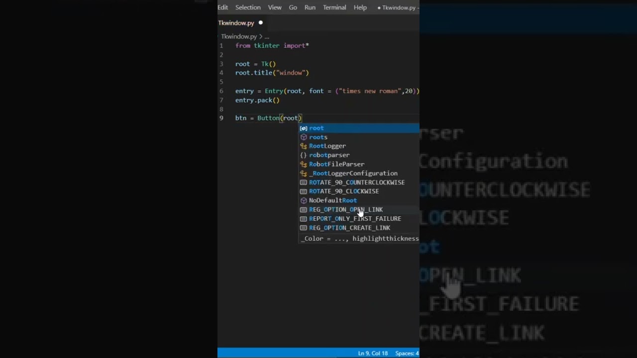 How To Take Entry And Make Button In Python Tkinter Shorts Python
