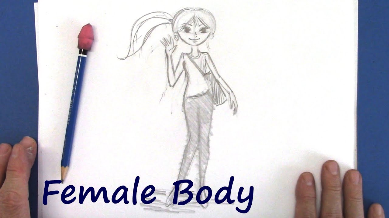 How To Draw Female Body Cartoon