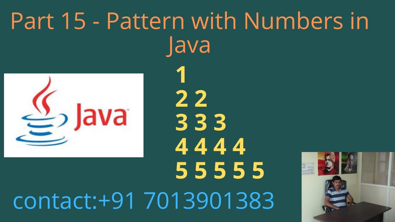Pattern With Numbers In Java Part 15 Youtube