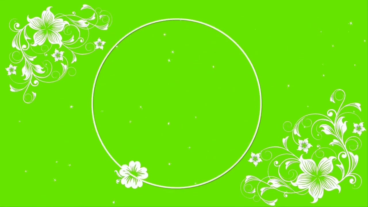 Flower Effect Frame Green Screen Animation Youtube