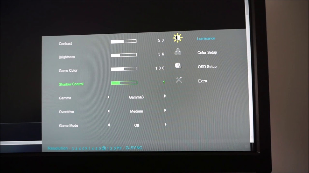 Aoc Ag352ucg6 Menu System Osd Youtube