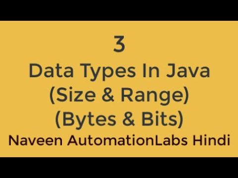 3 Data Types In Java Size Range Hindi Youtube
