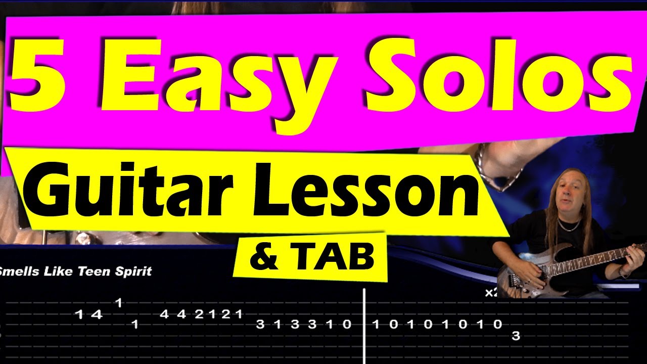 5 Easy Guitar Solos Youtube