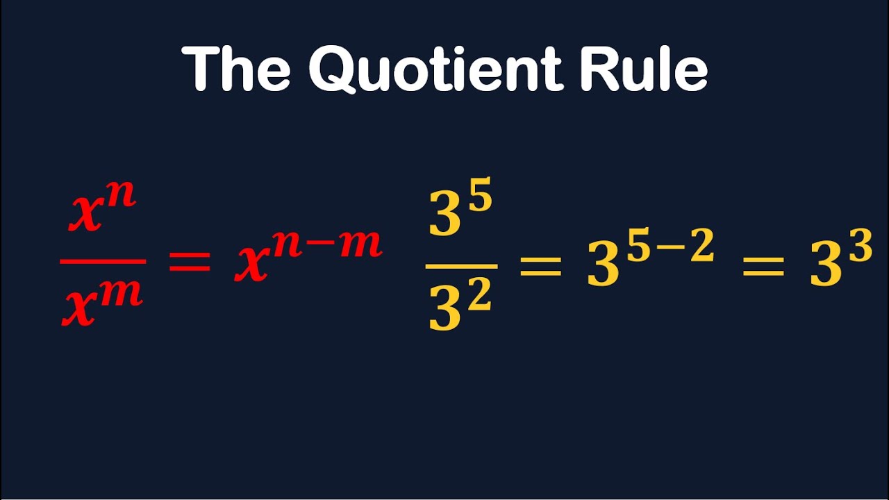 Quotient Rule Definition