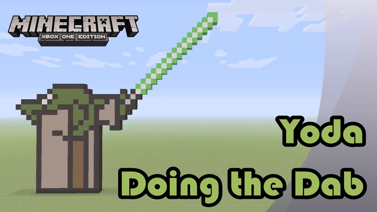 Minecraft Pixel Art Tutorial And Showcase Yoda Doing The Dab Star