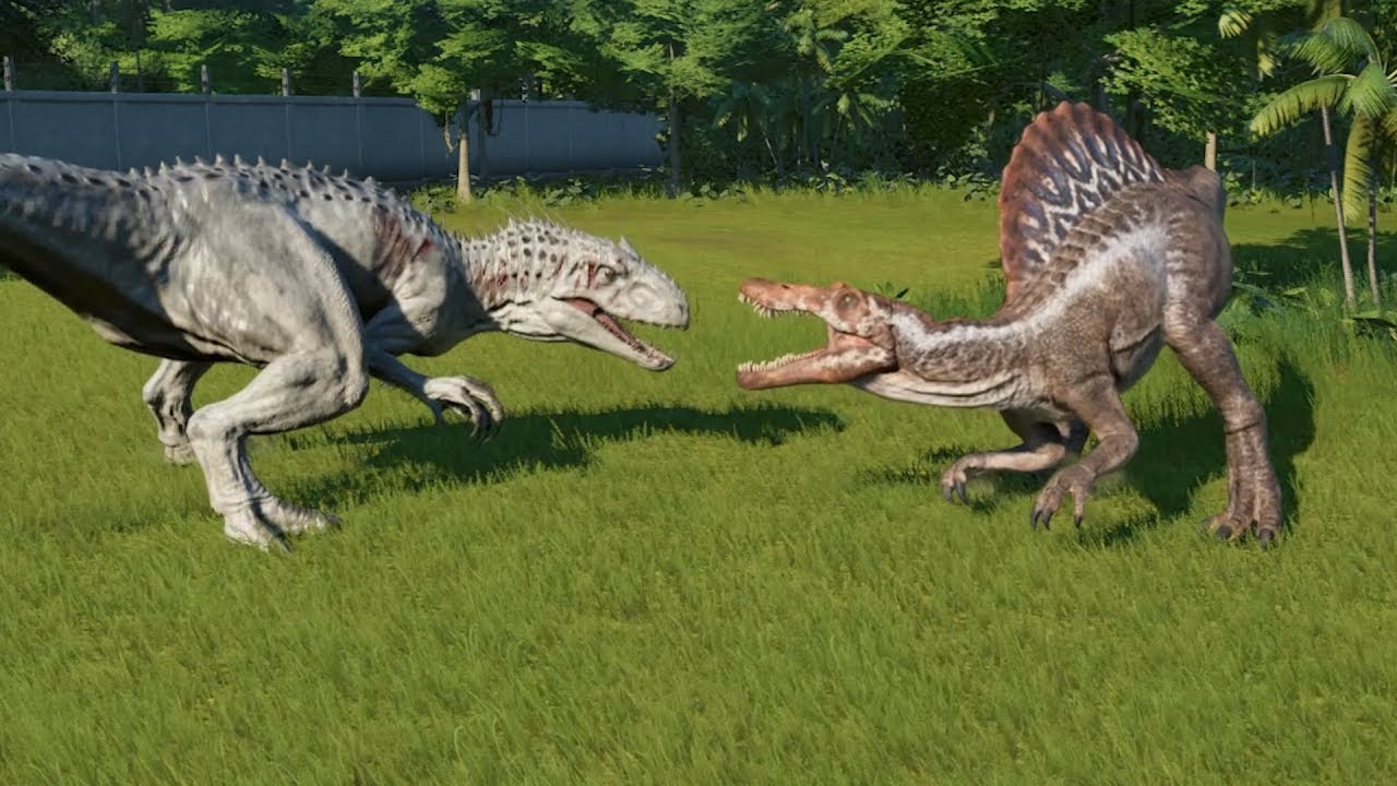Jurassic World Evolution T Rex Vs Spinosaurus Vs Indominus Rex My Xxx