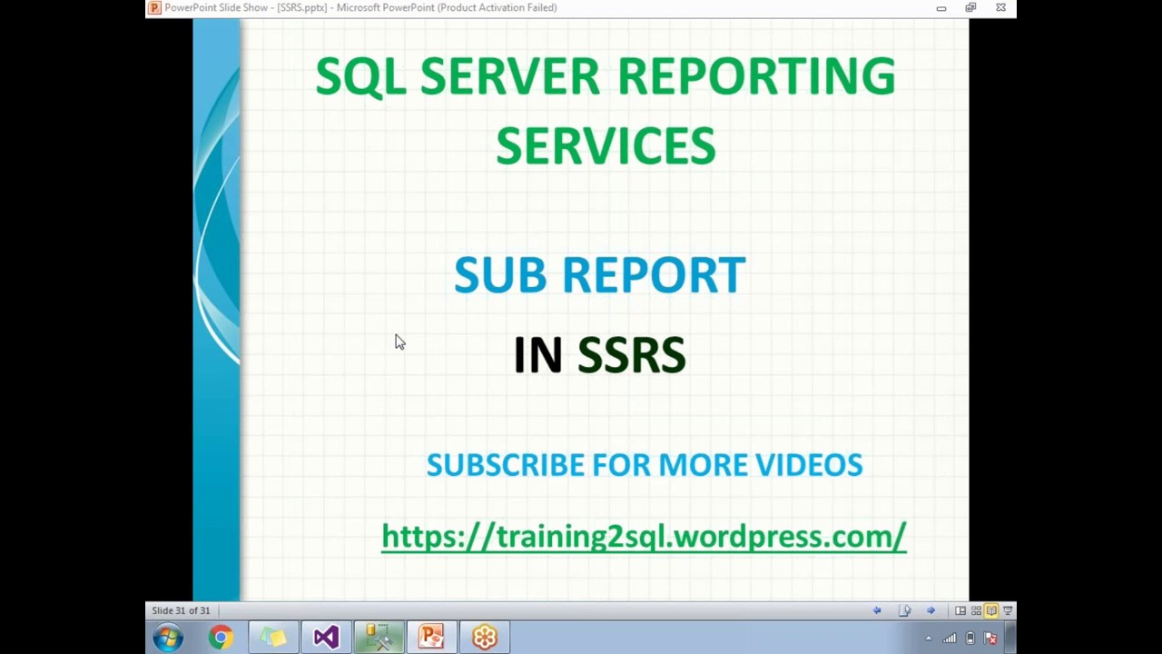 23 Sub Reports In Ssrs Youtube
