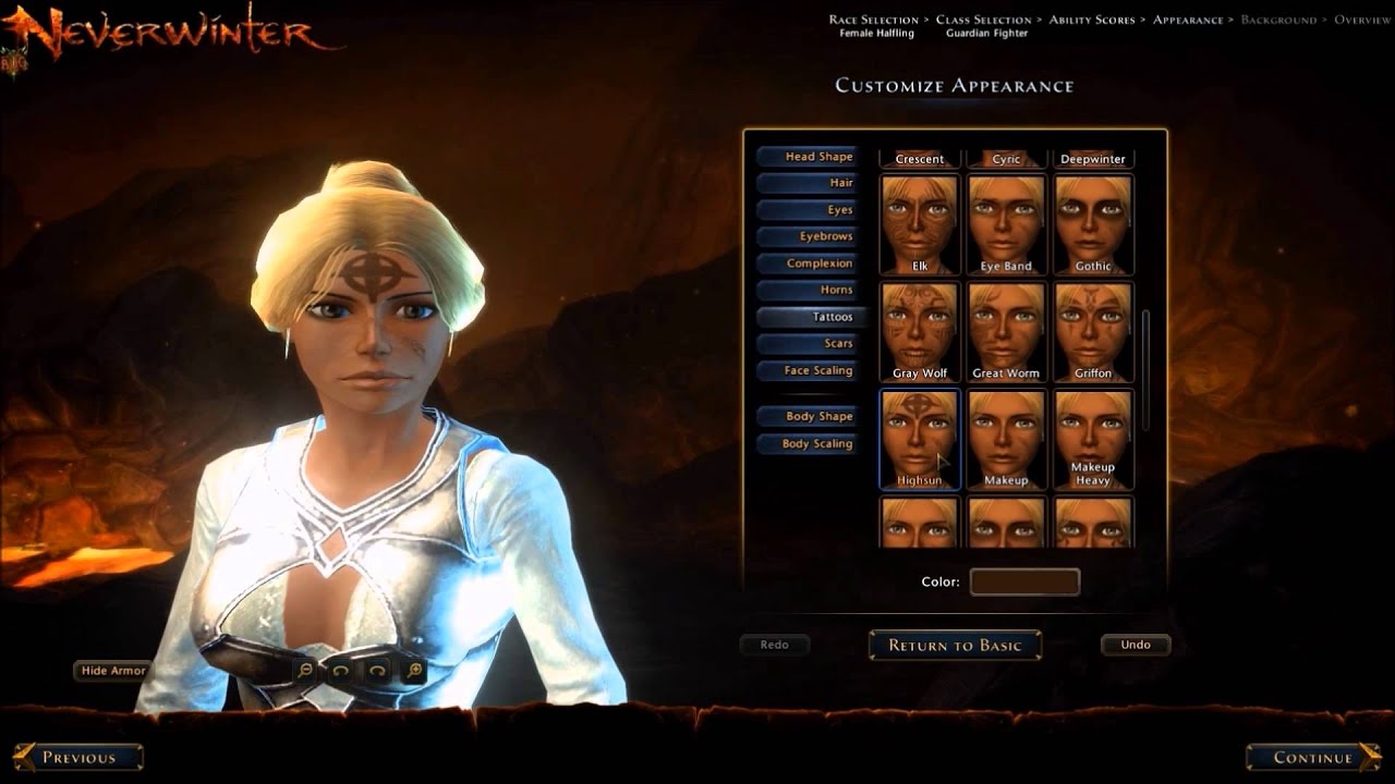 Neverwinter Beta Character Creation Halfling Youtube