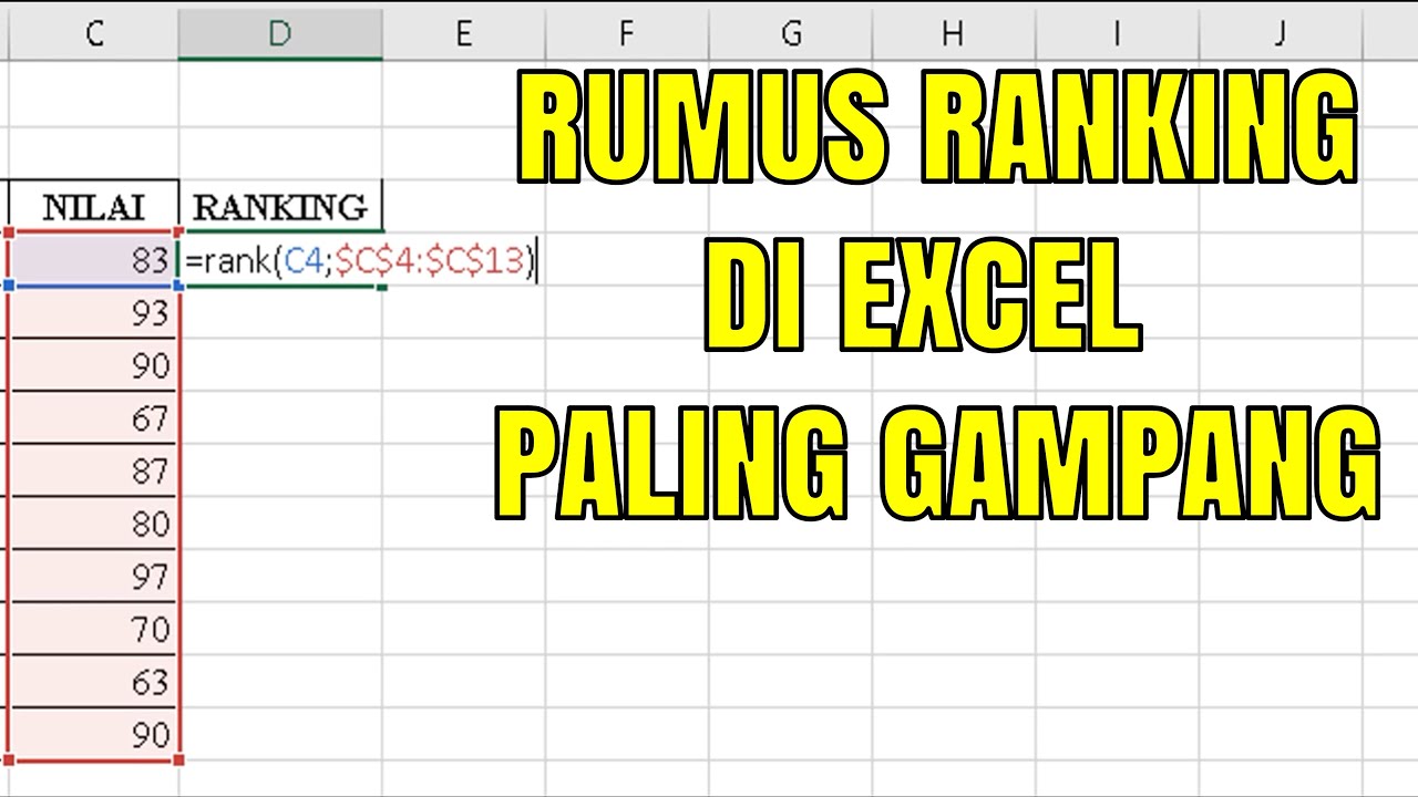 Rumus Rank Excel - NBKomputer Rumus Rank Excel - NBKomputer