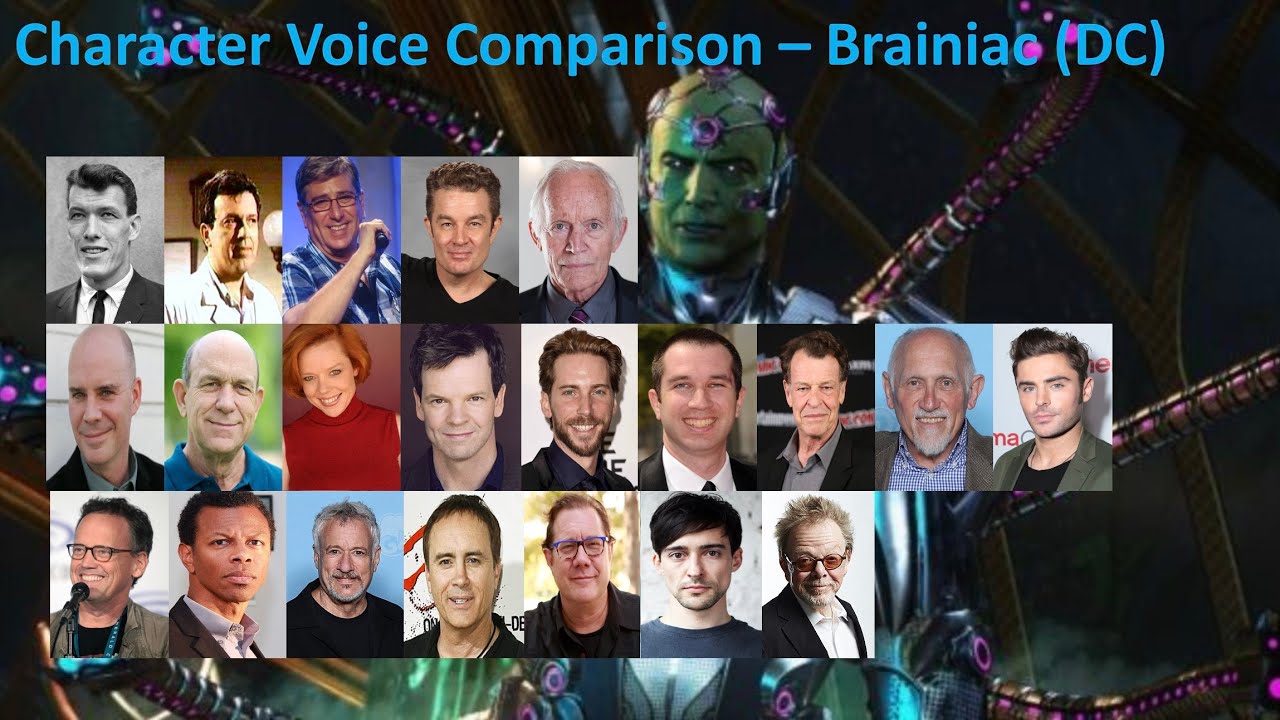 Character Voice Comparison Brainiac Dc Youtube