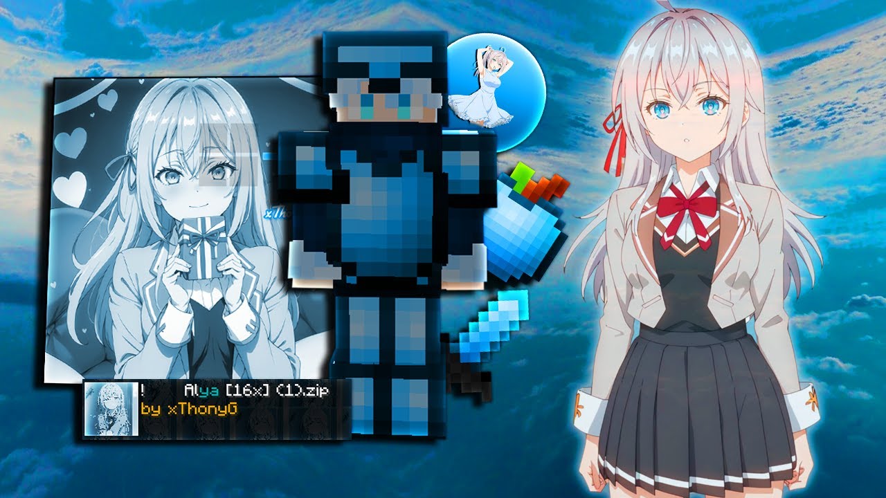 Alya 16x Anime Minecraft Bedwars Texture Pack Java Bedrock Youtube