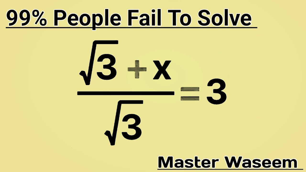 The Hardest Math Problem Ever 99 Of People Can T Solve It Youtube
