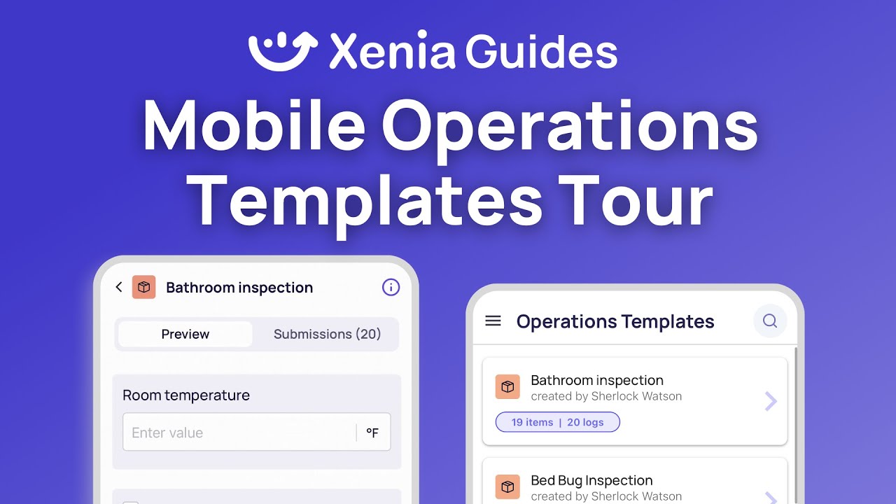 Mobile Operations Templates Tour In Xenia App Youtube