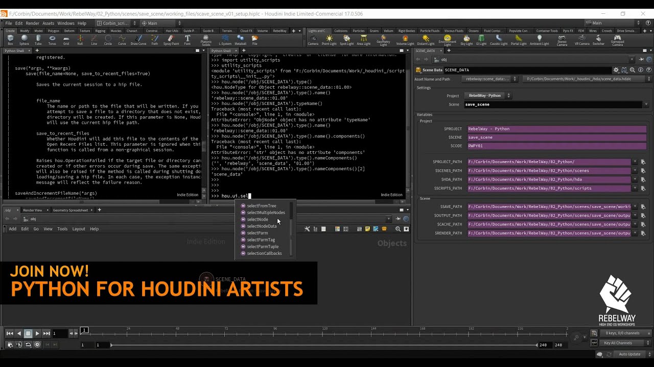 Python For Houdini Artists Pro Vfx Course Youtube