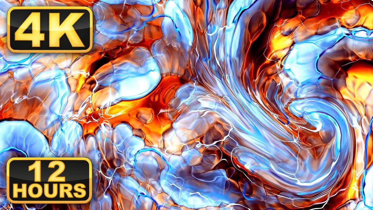Abstract Liquid Super Mix 12 Hours 4k Relaxing Screensaver For