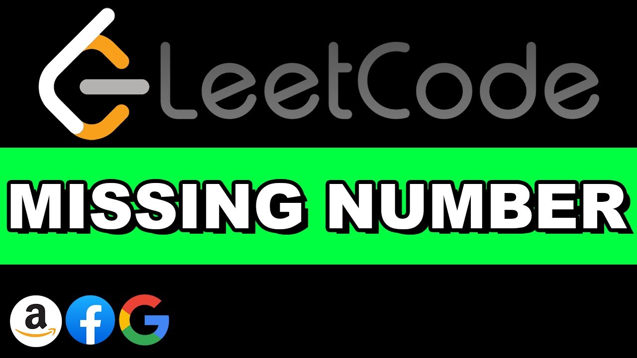 Leetcode Missing Number Bit Manipulation Python Youtube