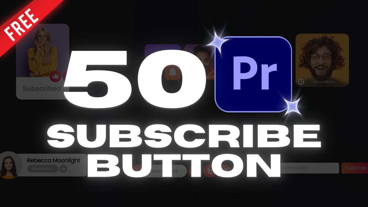 50 Free Premiere Pro Youtube Subscribe Templates Youtube