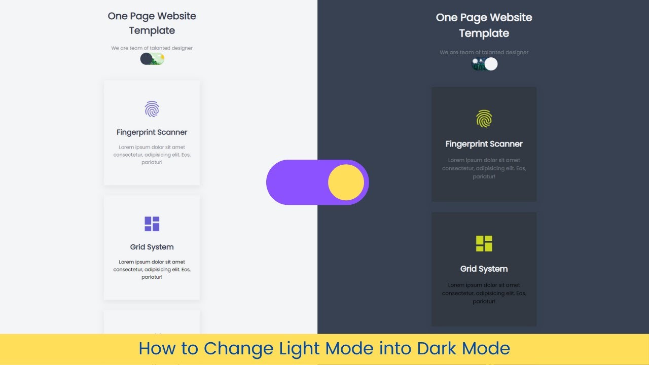 How To Make Light And Dark Mode For Website Youtube