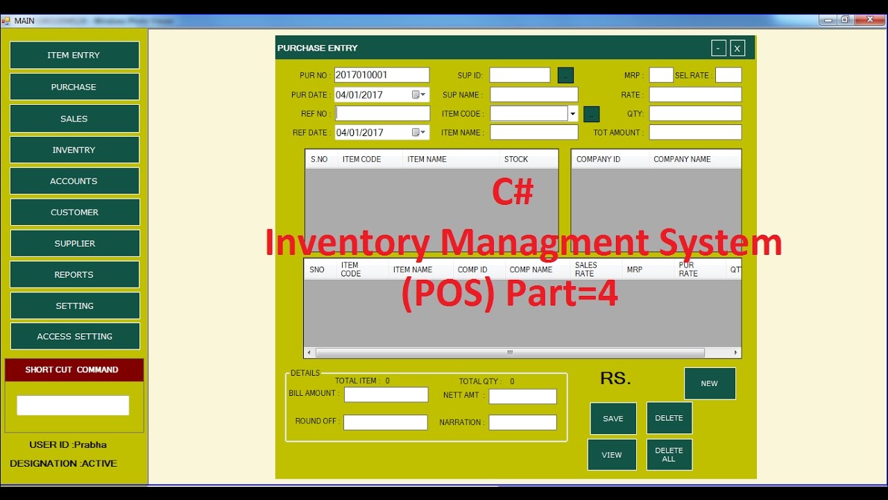 C Tutorial Of Inventory Management System Part 4 Pos Youtube