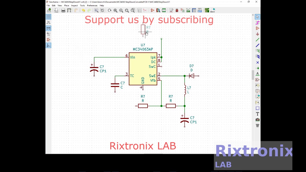 Tutorial Designing Dc To Dc Step Down Pcb Using Mc34063 Youtube